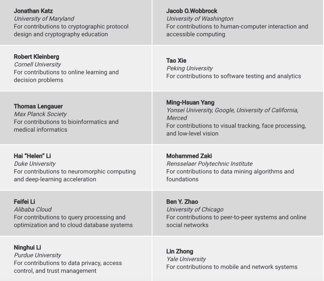 刚刚，2021 ACM Fellow放榜！李飞飞、谢涛、刘铁岩等13名华人学者当选-轻识